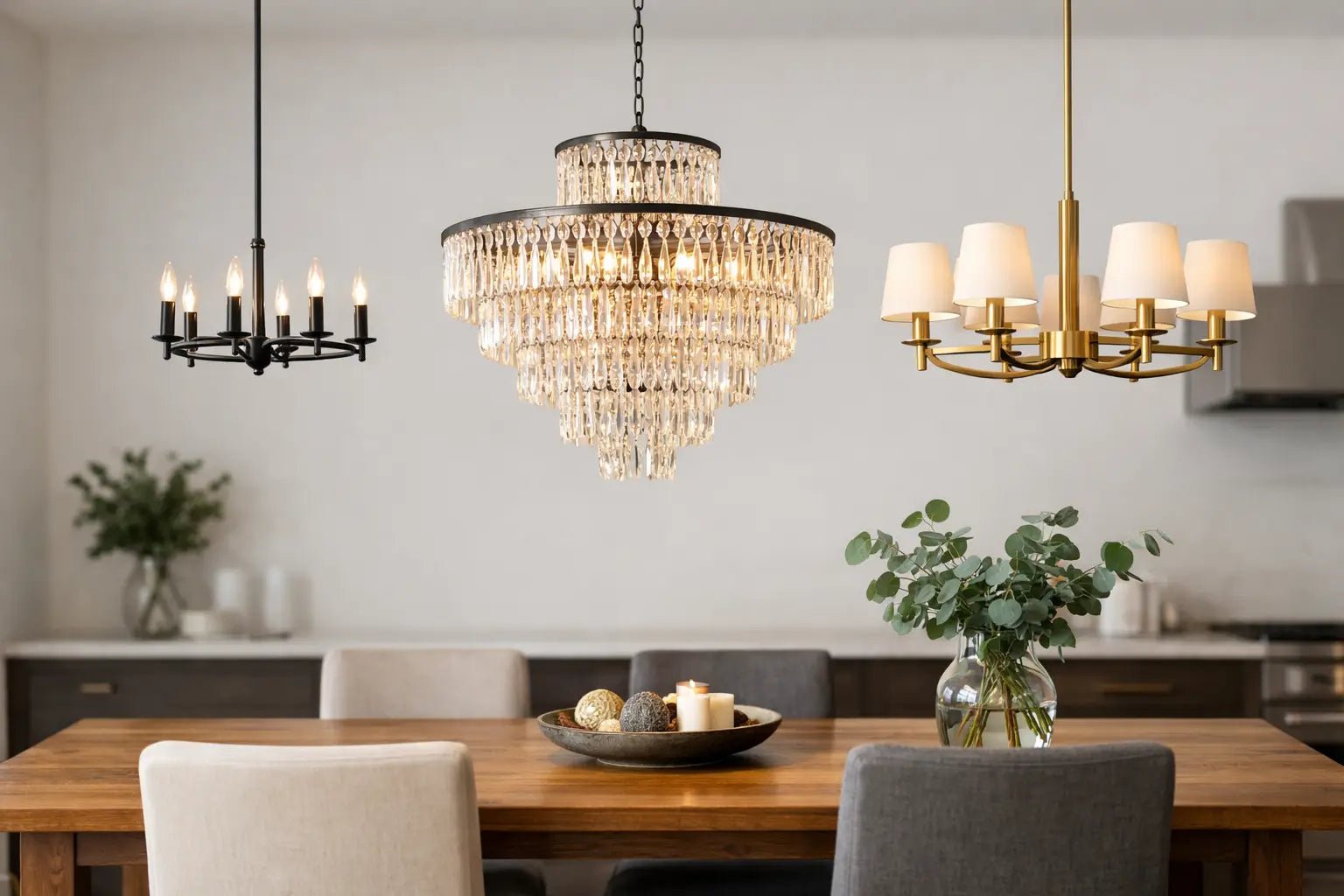 What Size Chandelier Over Dining Table? – LUXONAS HOME